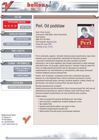Perl. Od podstaw | PDF