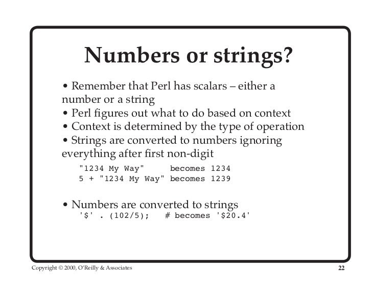 Strings • Single Quoted Strings 