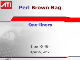 Perl one liners | PPT