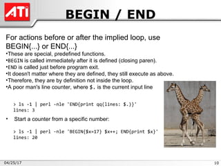 Perl one liners | PPT