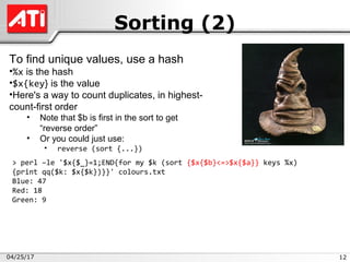 Perl one liners | PPT