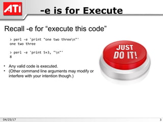 Perl one liners | PPT