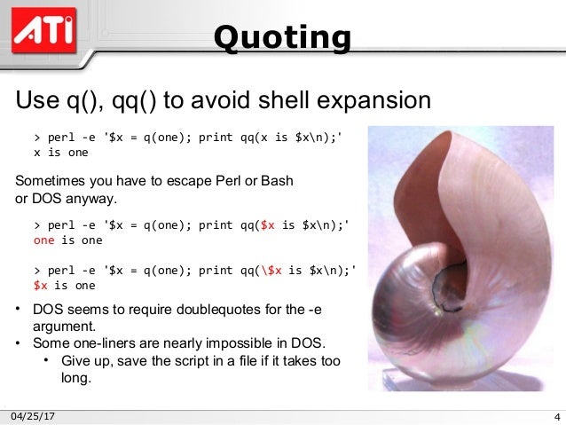 Perl One Liners 