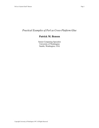 Perl 1997 Paper | DOC