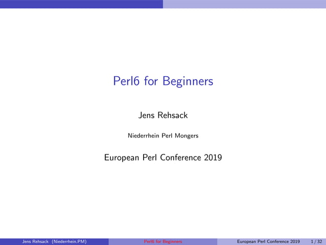 Perl6 for-beginners | PPT
