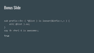 Perl6 operators and metaoperators | PDF