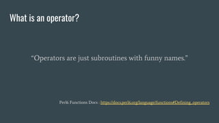 Perl6 operators and metaoperators | PDF