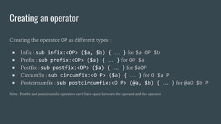 Perl6 operators and metaoperators | PDF