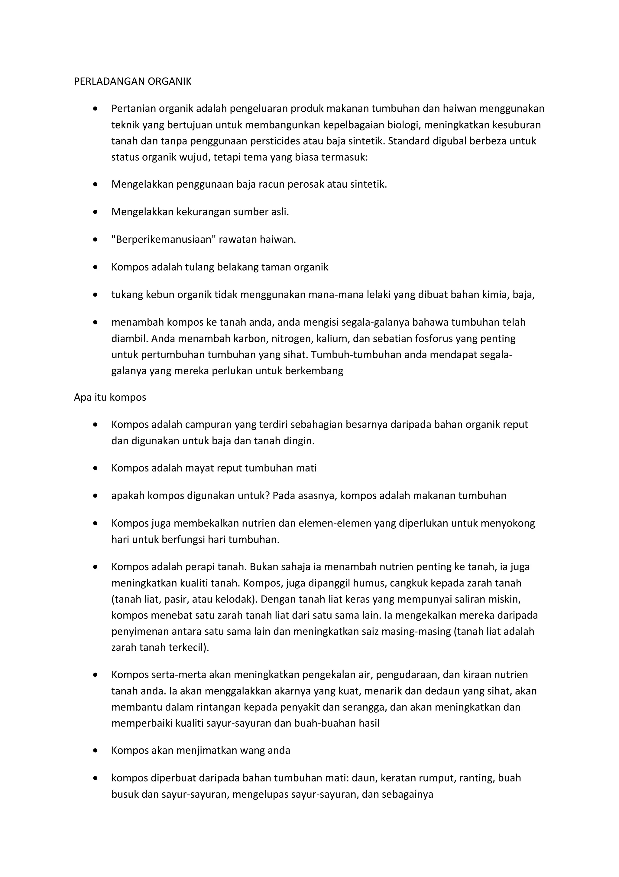 Perladangan organik | DOC