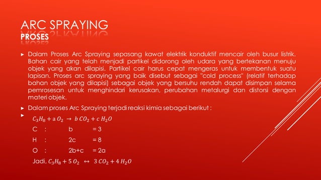 Perlakuan permukaan ARC SPRAYING | PPT