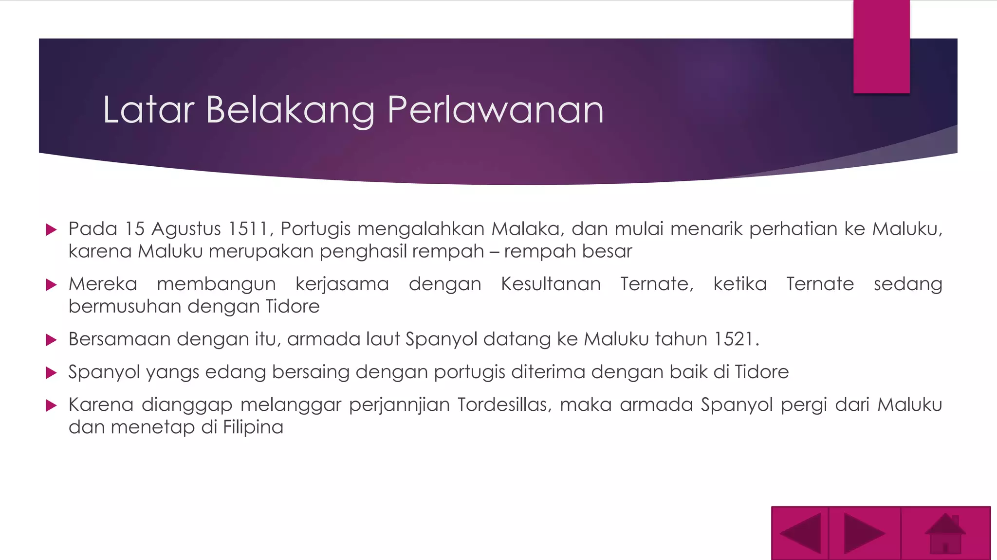 Perlawanan kerajaan ternate tidore | PPTX