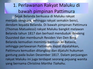 Perlawanan rakyat indonesia terhadap kolonial belanda | PPTX