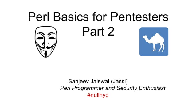 Perl Basics For Pentesters Part 2 Ppt