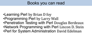 Perl basics for pentesters part 2 | PPTX