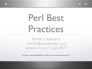 Perl best practices v4 | PPT