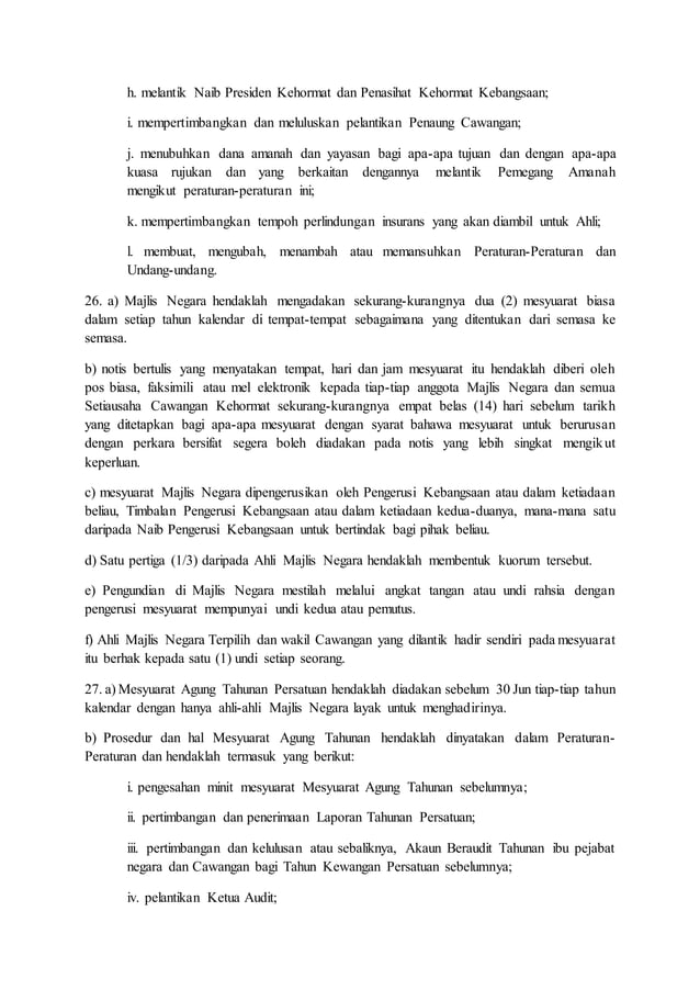 Perlembagaan Persatuan Bulan Sabit Merah Malaysia | DOCX