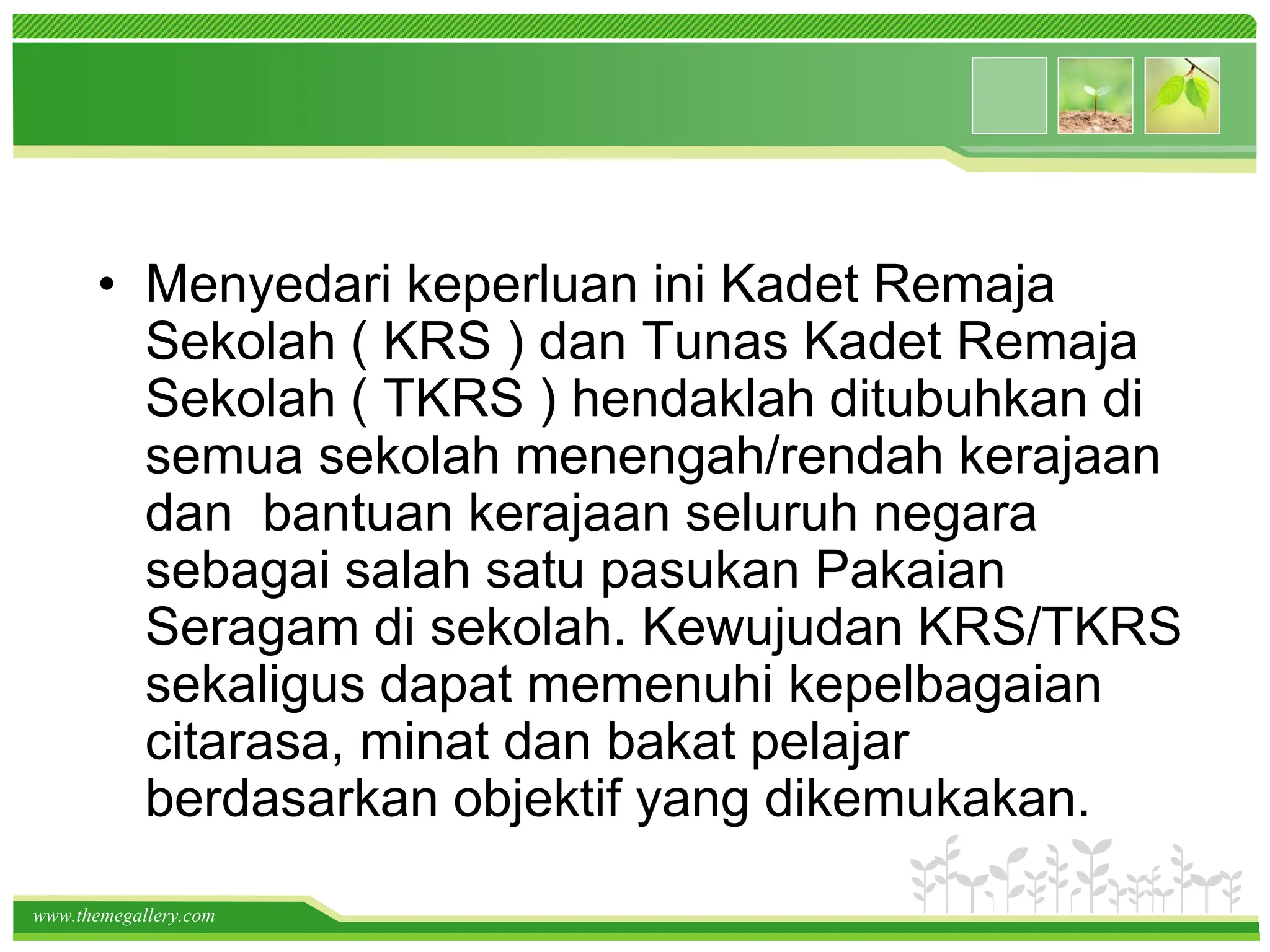 PERLEMBAGAAN KRS TKRS.pdf. SEJARAH KRS, LOGO TKRS | PDF