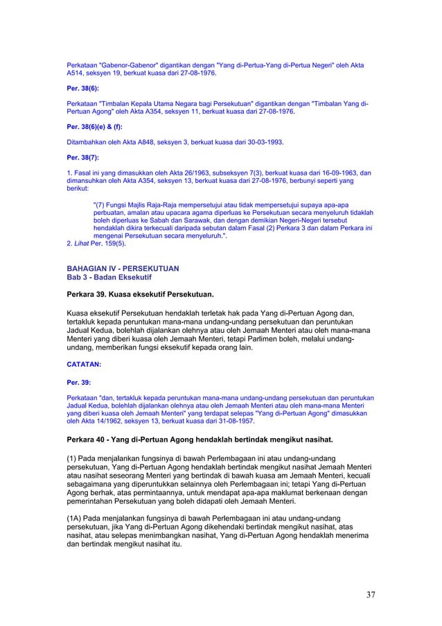 Perlembagaan persekutuan | PDF