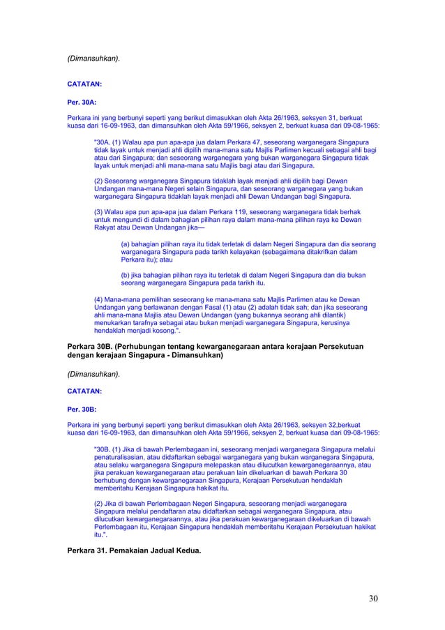 Perlembagaan Persekutuan Malaysia | PDF