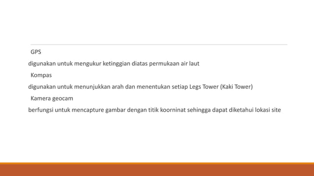 Perlengkapan dan komponen pada bts | PPTX