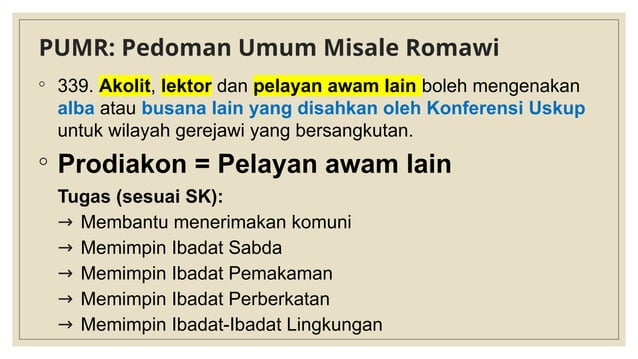 Perlengkapan Liturgi Prodiakon - Rm Agus.pptx