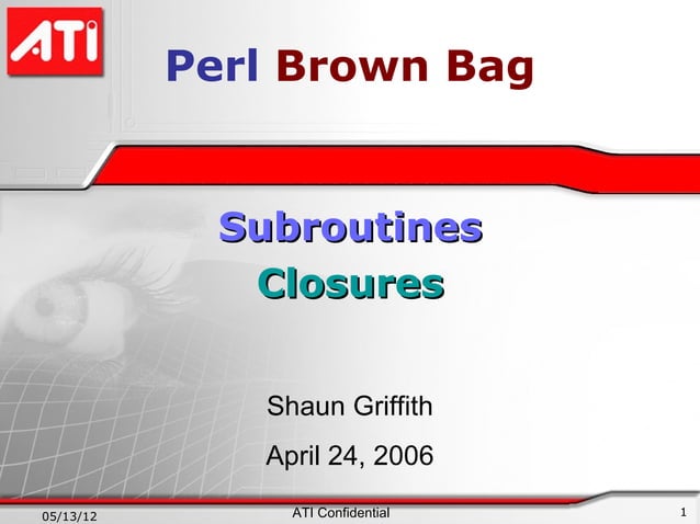 Perl Intro 7 Subroutines | PPT