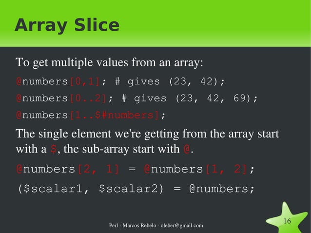 Perl Introduction | ODP | Programming Languages | Computing