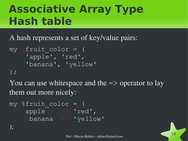 Perl Introduction | ODP | Programming Languages | Computing