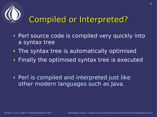 Perl Introduction (OLD - NEARLY OBSOLETE) | PPT