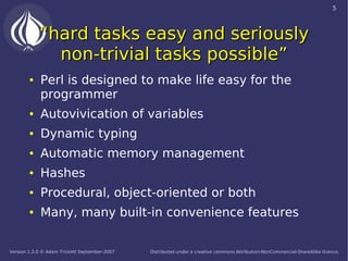 Perl Introduction (OLD - NEARLY OBSOLETE) | PPT