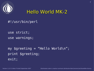 Perl Introduction (OLD - NEARLY OBSOLETE) | PPT