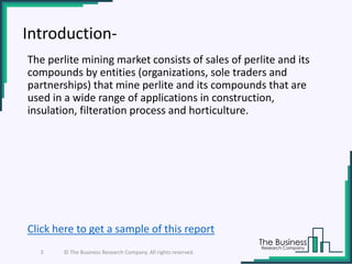 Perlite mining global market | PPT