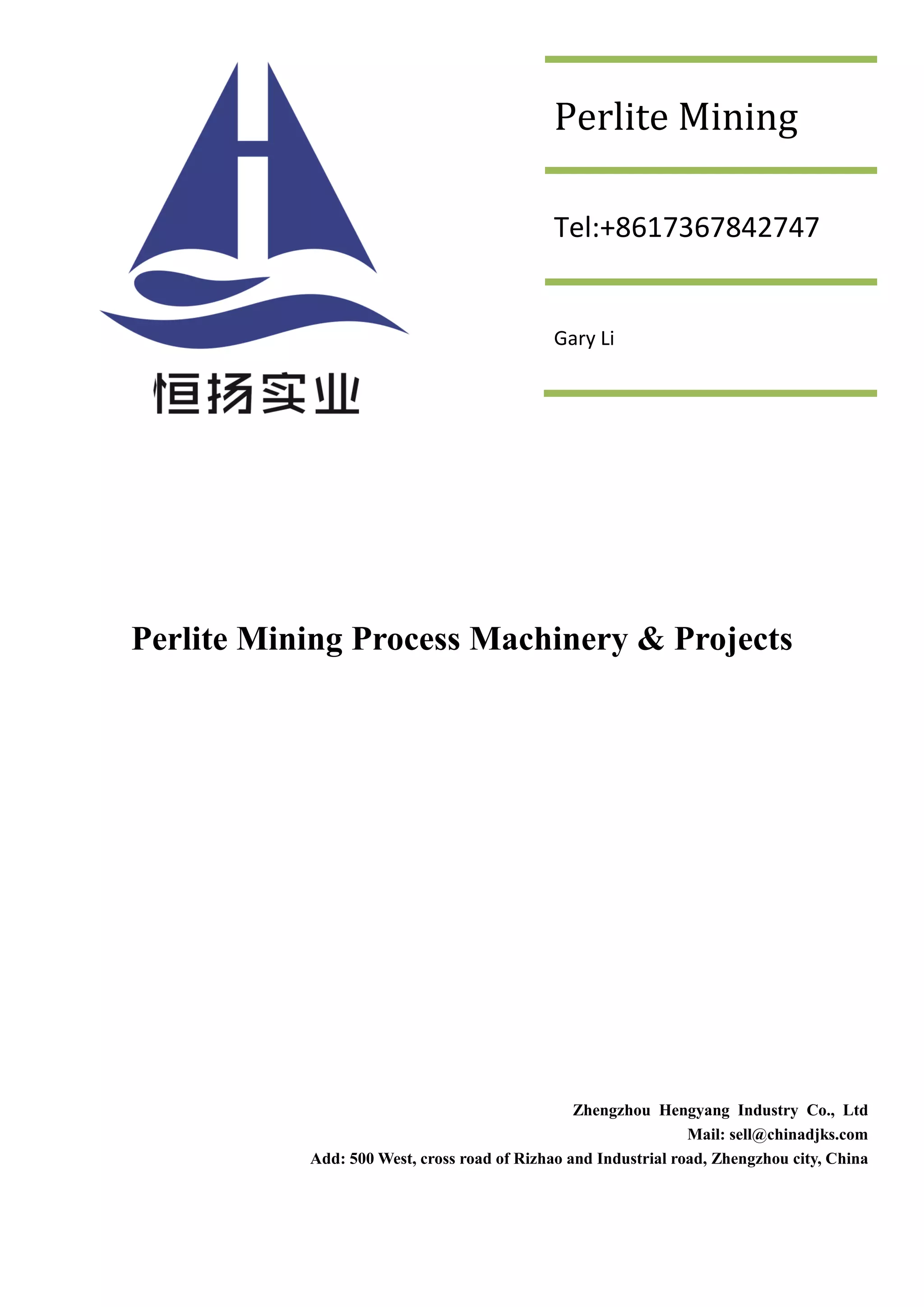 Perlite Mining Process Machinery.pdf