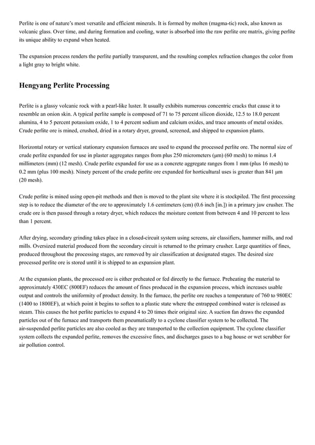 Perlite Mining Process Machinery.pdf