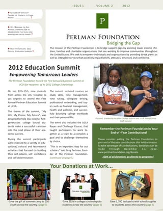 Perlman foundation October 2012 newsletter | PDF