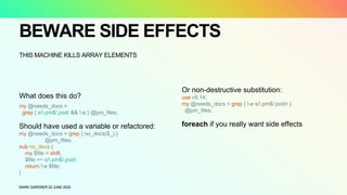 Don’t Fear map & grep: List processing for fun and profit | PPT