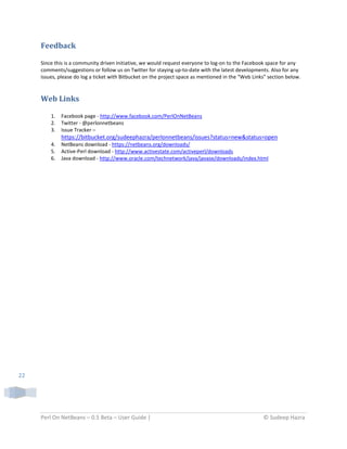 Perl on Netbeans - User Guide - v0.5 | PDF
