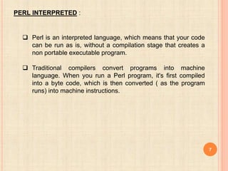 Complete Overview about PERL | PPT