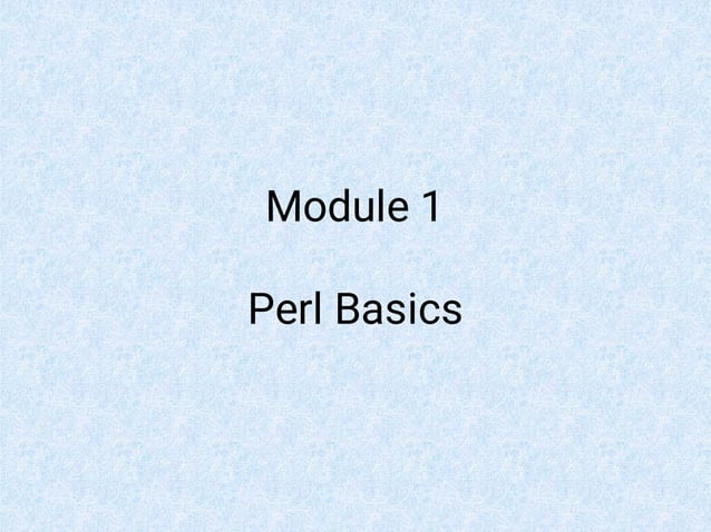 Introduction to PERL Programming - Complete Notes | PDF Introduction to PERL Programming - Complete Notes | PDF