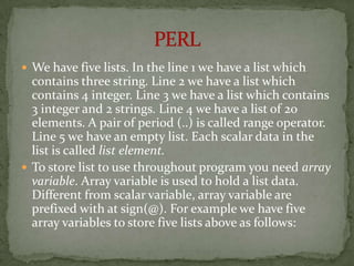Perl slid | PPTX