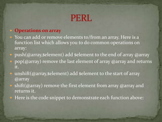 Perl slid | PPTX