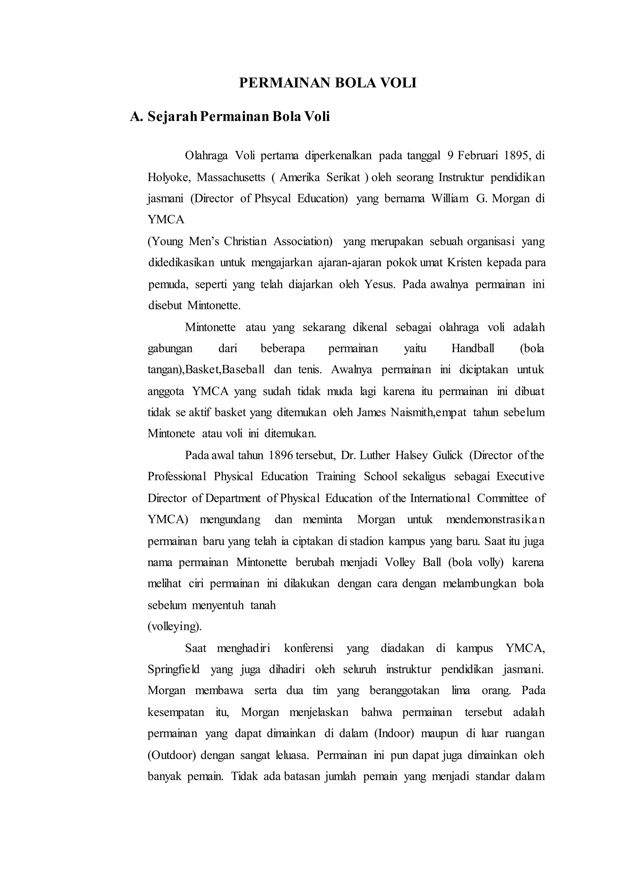 Permainan bola-voli | DOCX