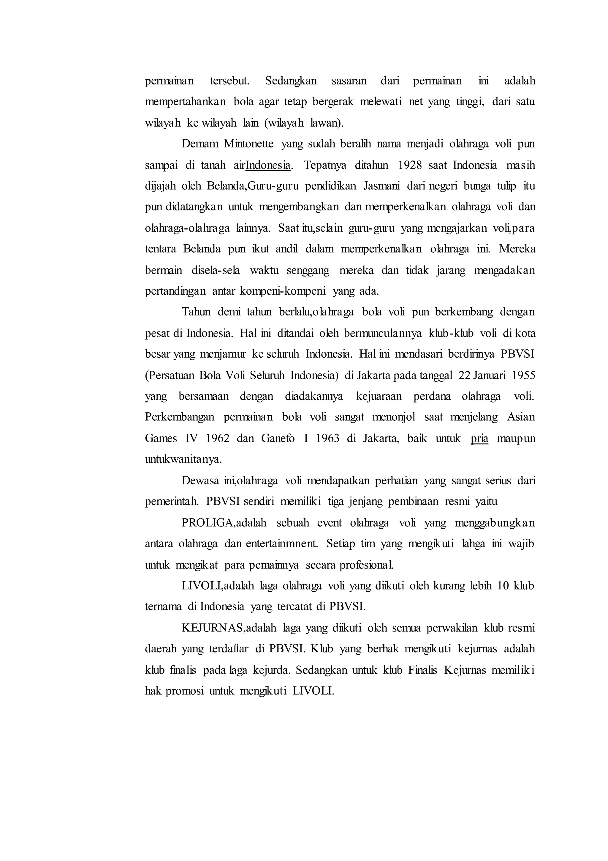 Permainan bola-voli | DOCX