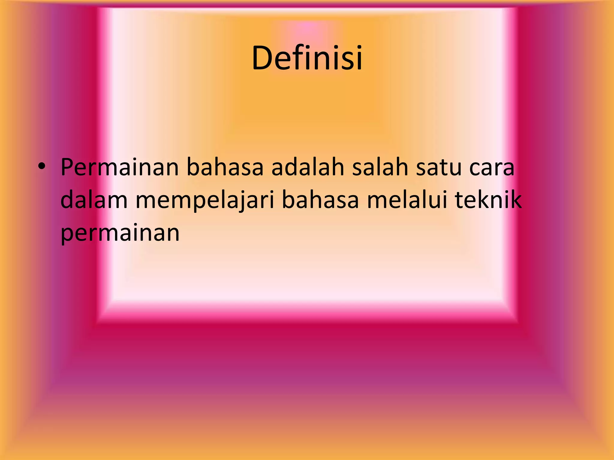 Permainan bahasa | PPTX