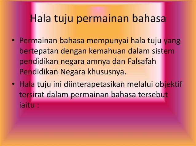 Permainan bahasa | PPTX