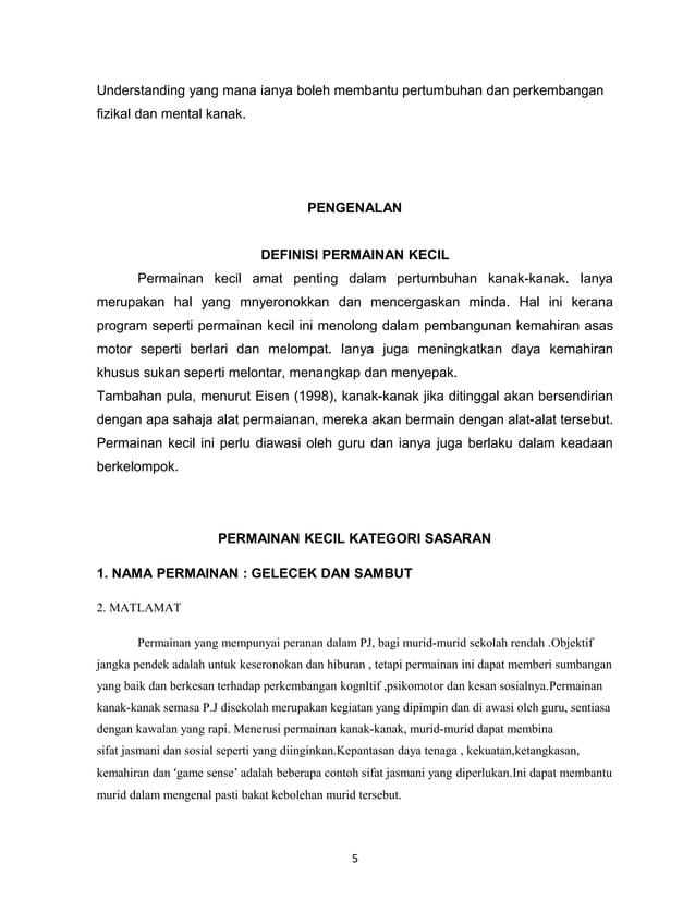 Permainan kecil berasaskan tgfu | DOC