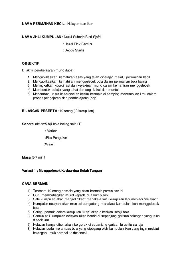 Permainan Kecil Bola Baling