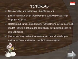 Permainan sudoku | PPTX
