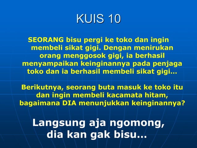 permainan_teka-teki untuk ice breaking pada saat training | PPT