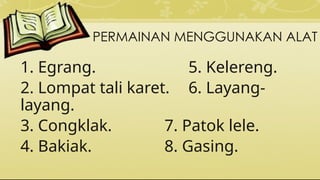 pemembelajaran Permaianan tradisional indonesia | PPT